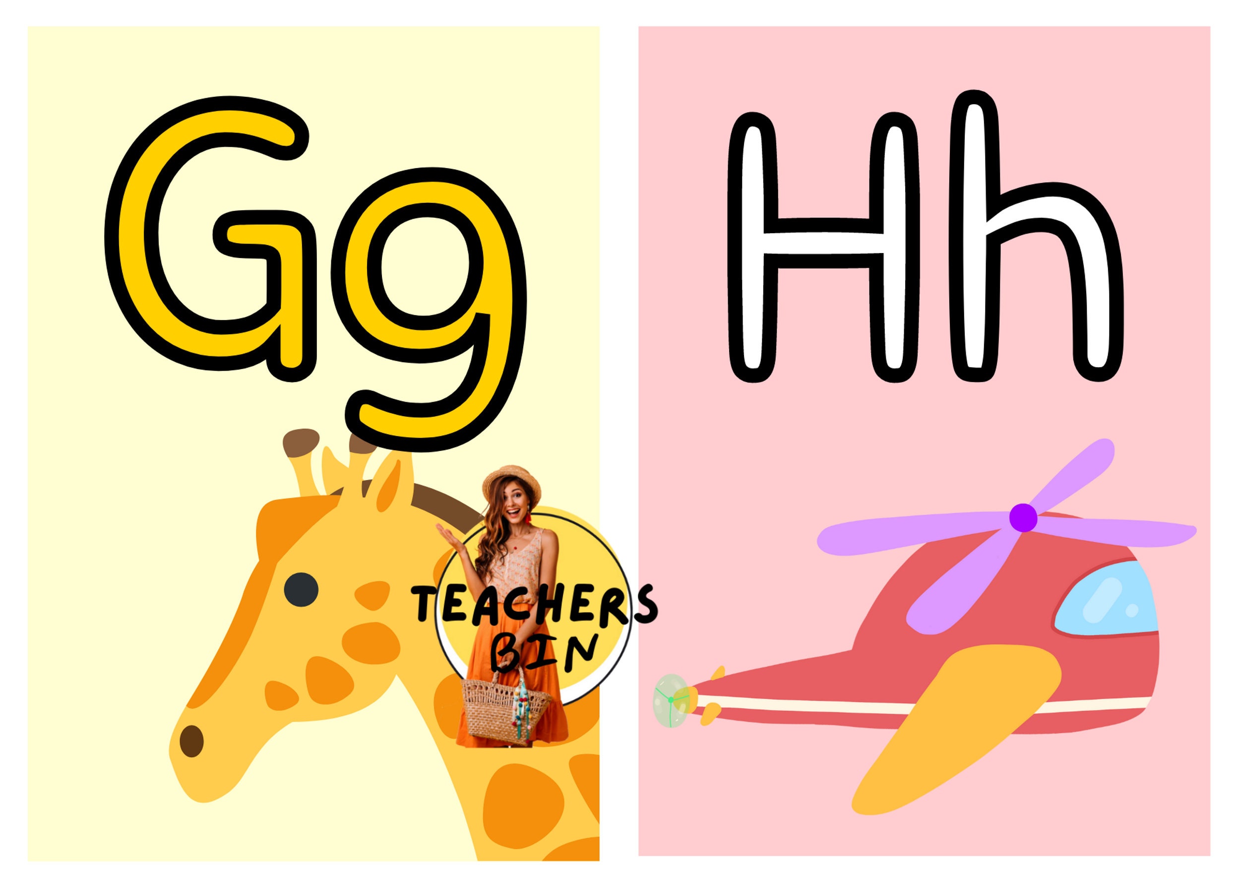 Editable 9 Pages Alphabet Flashcards Kindergarden for Word - Etsy