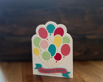 Happy Birthday Birthday Card Balloons Gender Neutral - Etsy