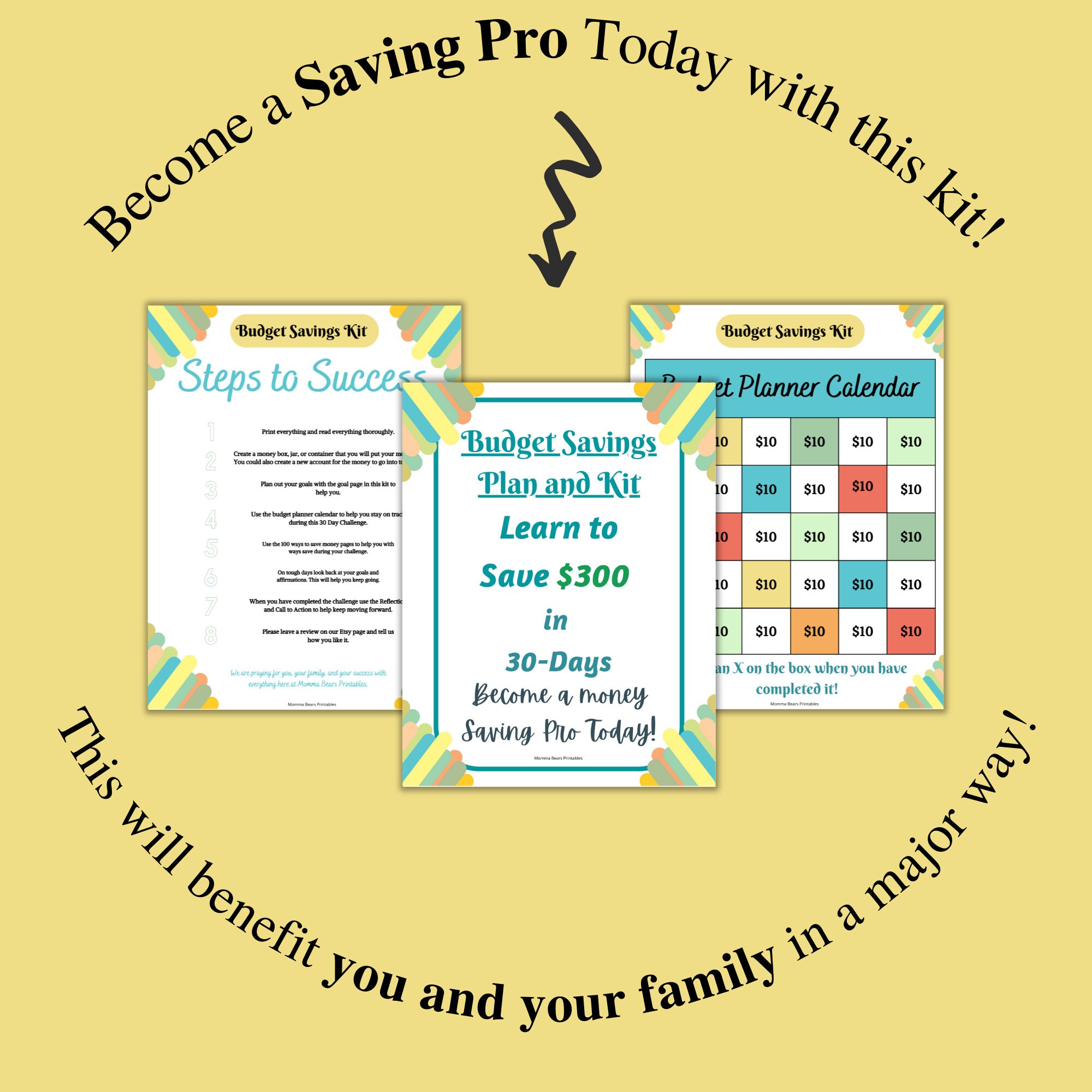 30 Day Budget Savings Challenge, Savings Plan, Money Challenge,100 Ways ...