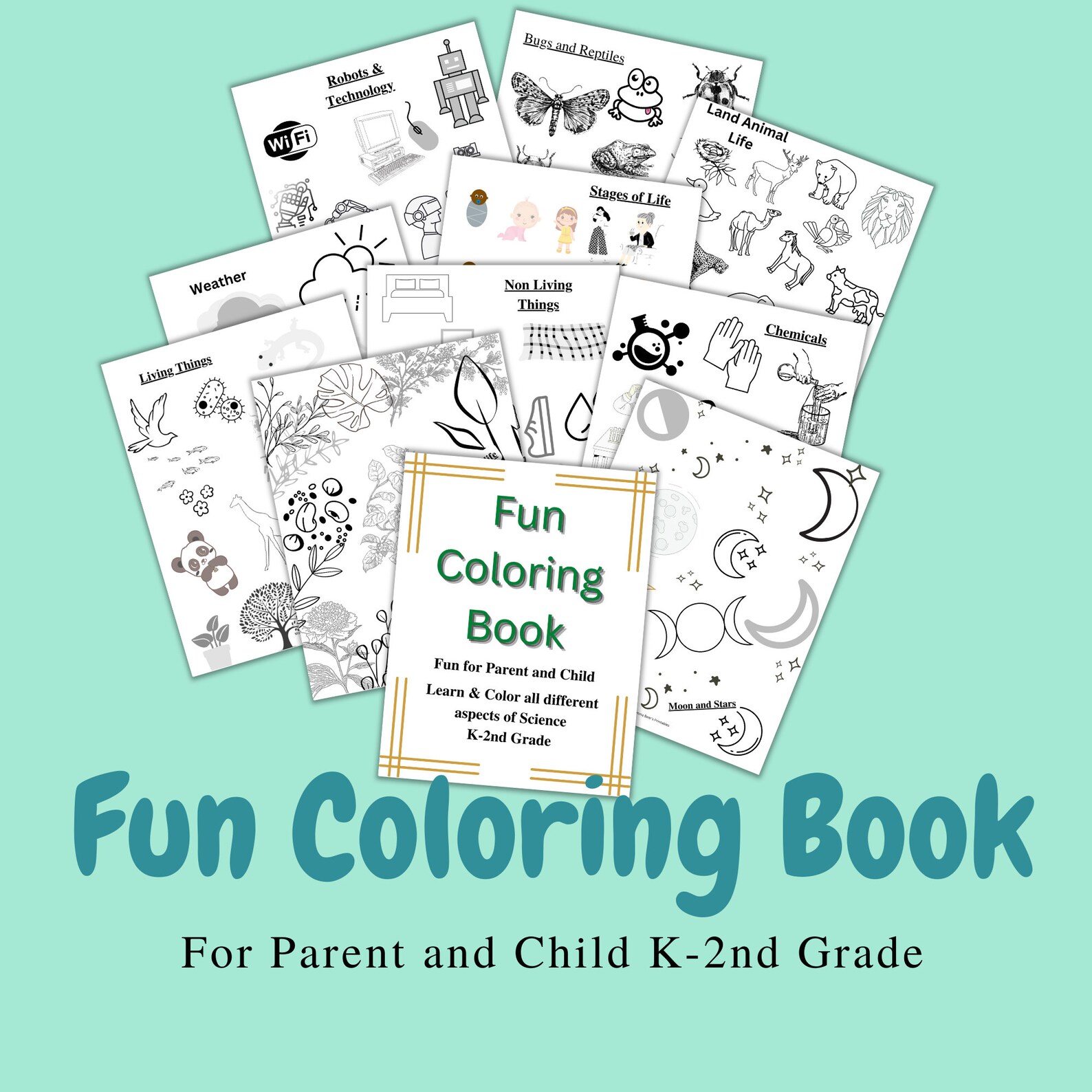 Coloring Book, Coloring Pages for Kids, Science Coloring Pages for Kids ...