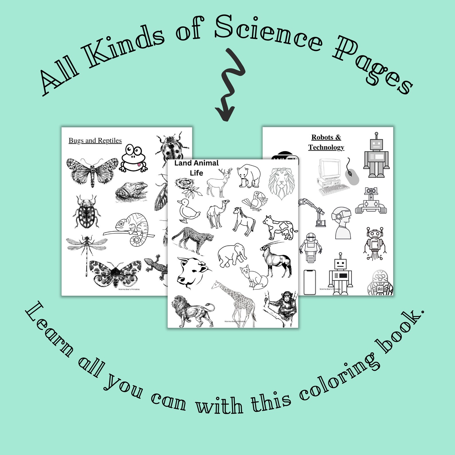 Coloring Book, Coloring Pages for Kids, Science Coloring Pages for Kids ...