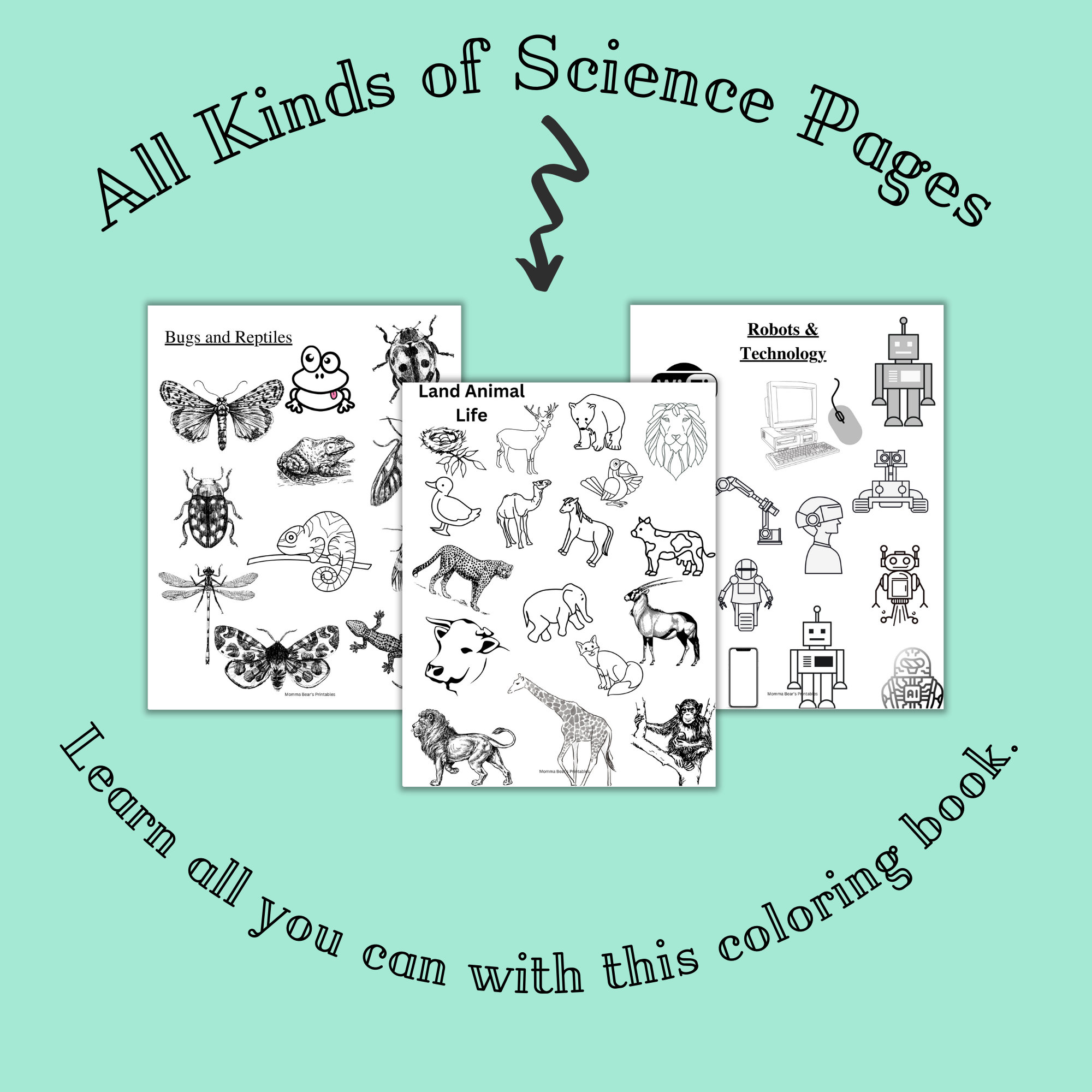 Coloring Book, Coloring Pages for Kids, Science Coloring Pages for Kids ...