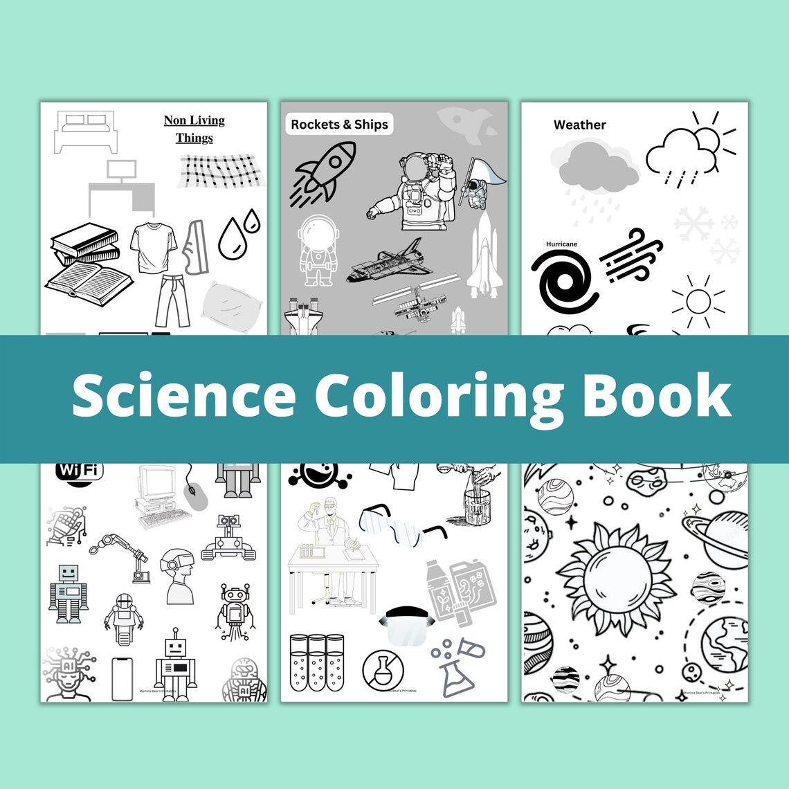 Coloring Book, Coloring Pages for Kids, Science Coloring Pages for Kids ...