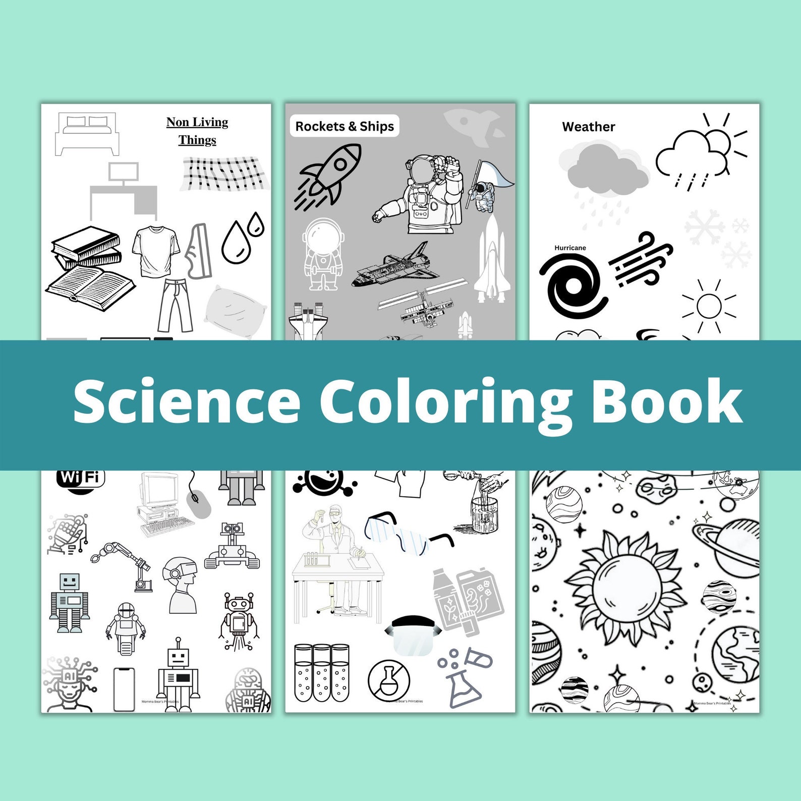 Coloring Book, Coloring Pages for Kids, Science Coloring Pages for Kids ...