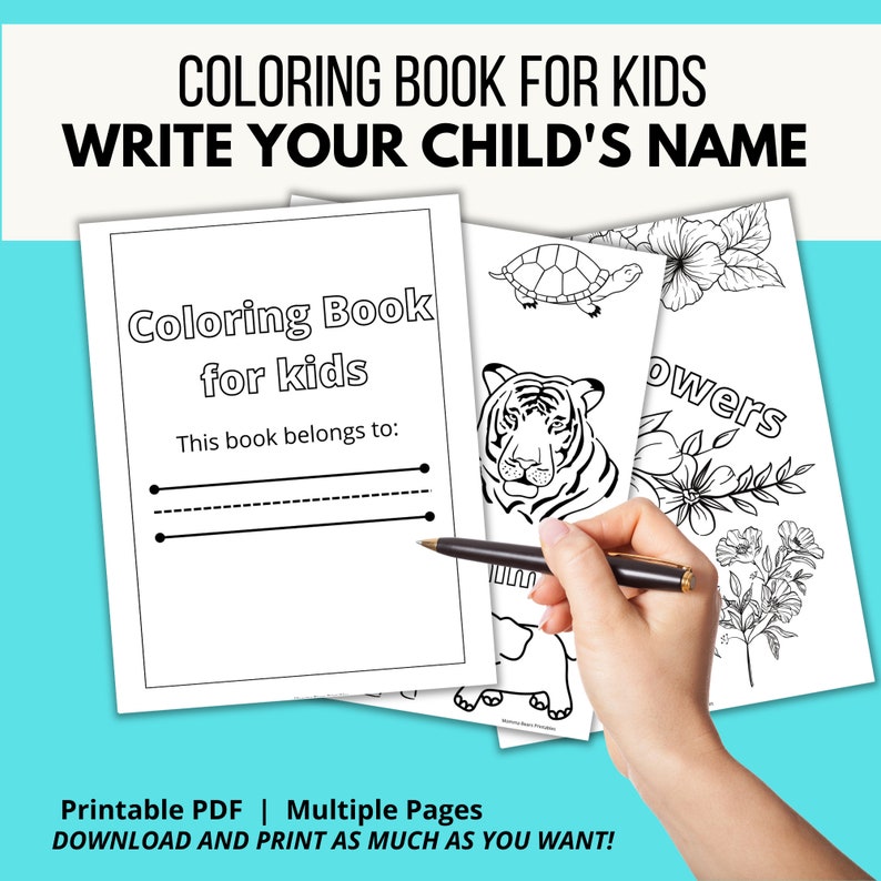 Coloring Book for Kids, Kids Coloring Pages, Children's Coloring Book ...