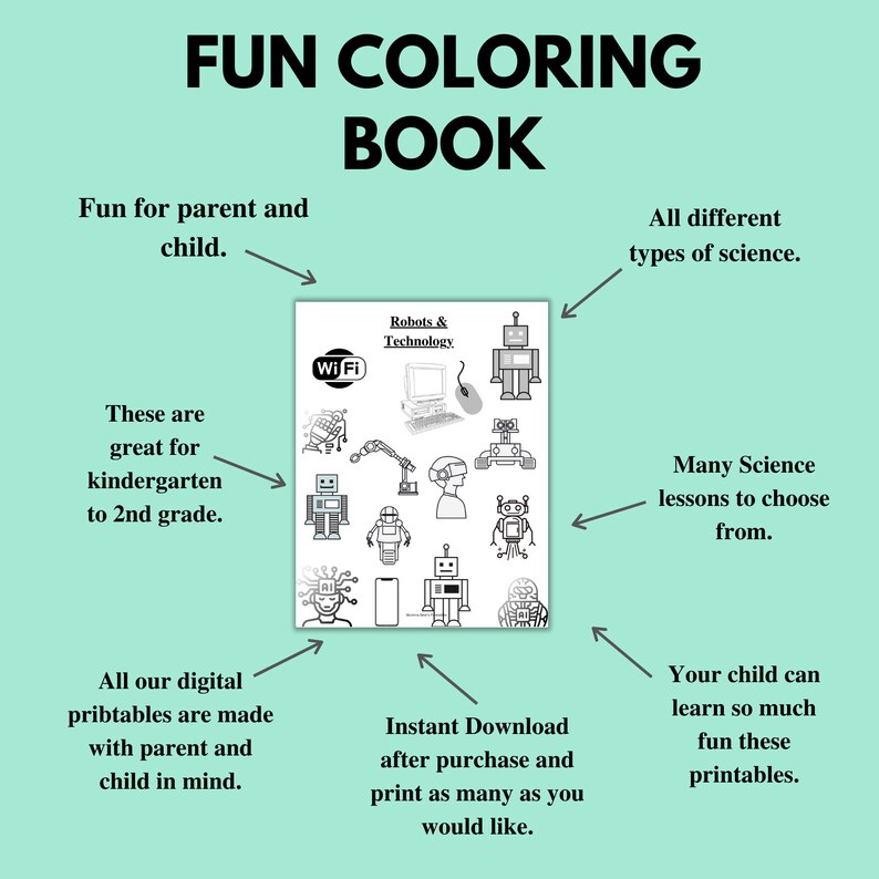 Coloring Book, Coloring Pages for Kids, Science Coloring Pages for Kids ...