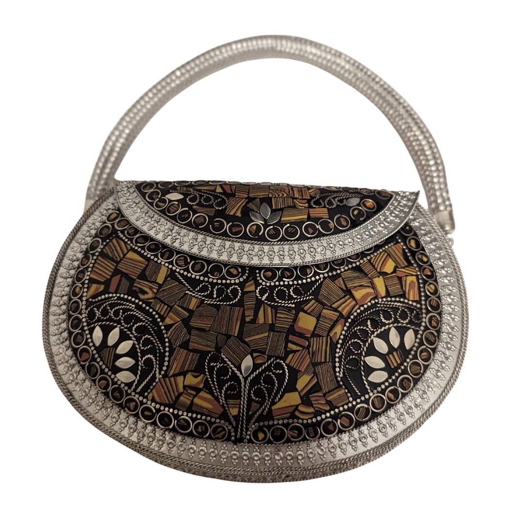 Amelia Ethnic Metal Bags With Chain / Women's Bag / Ladies Purse ...