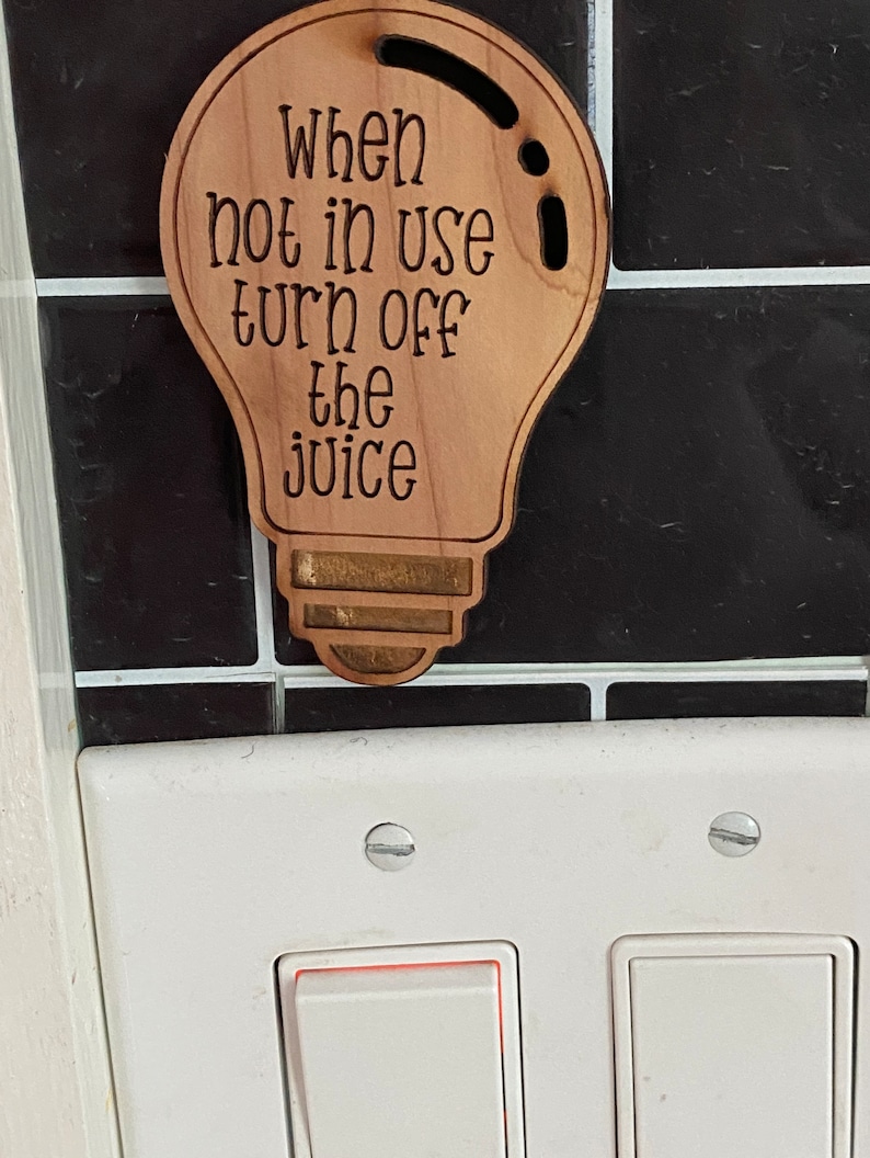 Turn off the Lights Reminder Sign - Etsy