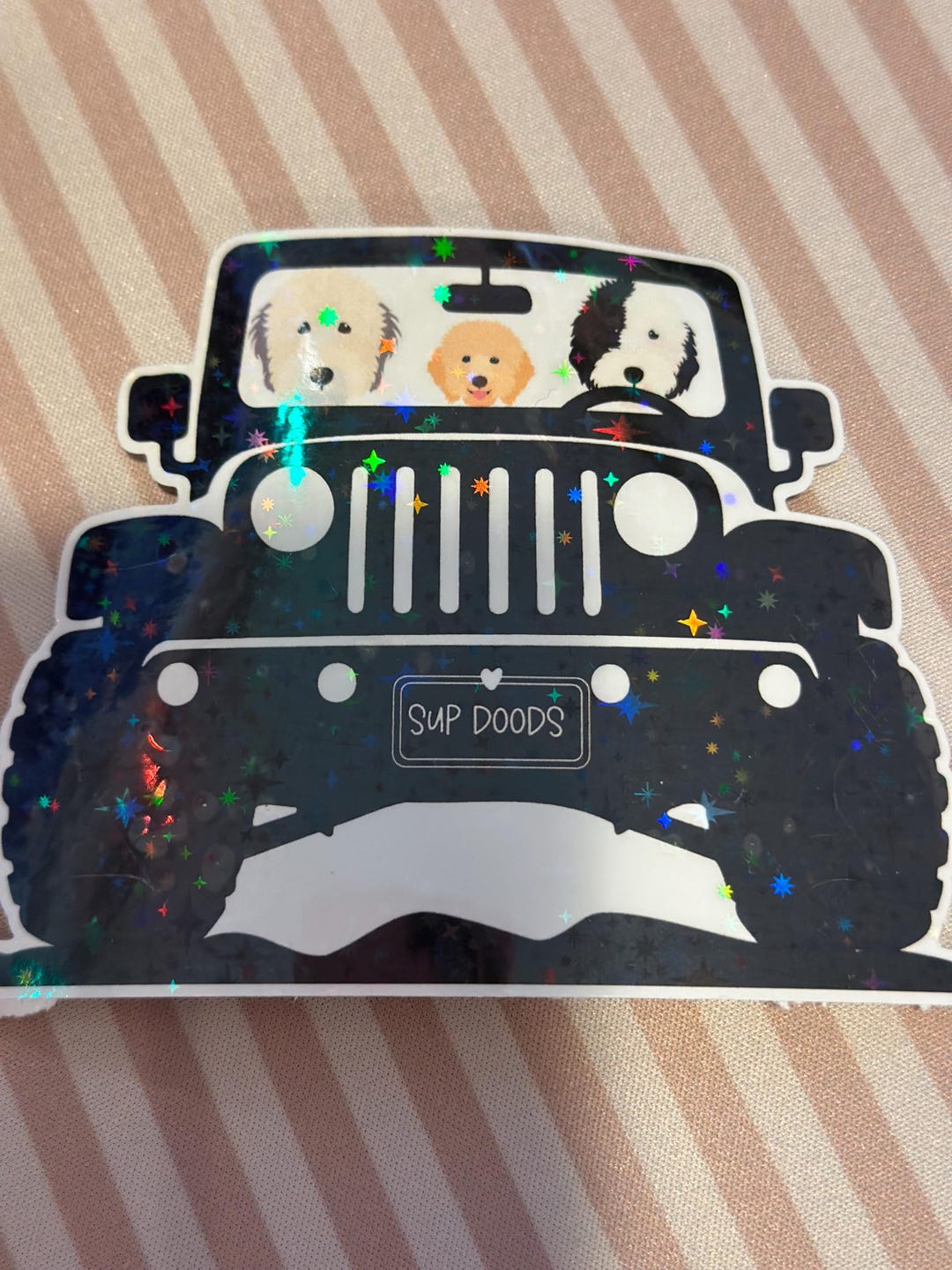Custom Sticker, Jeep With Dog - Etsy