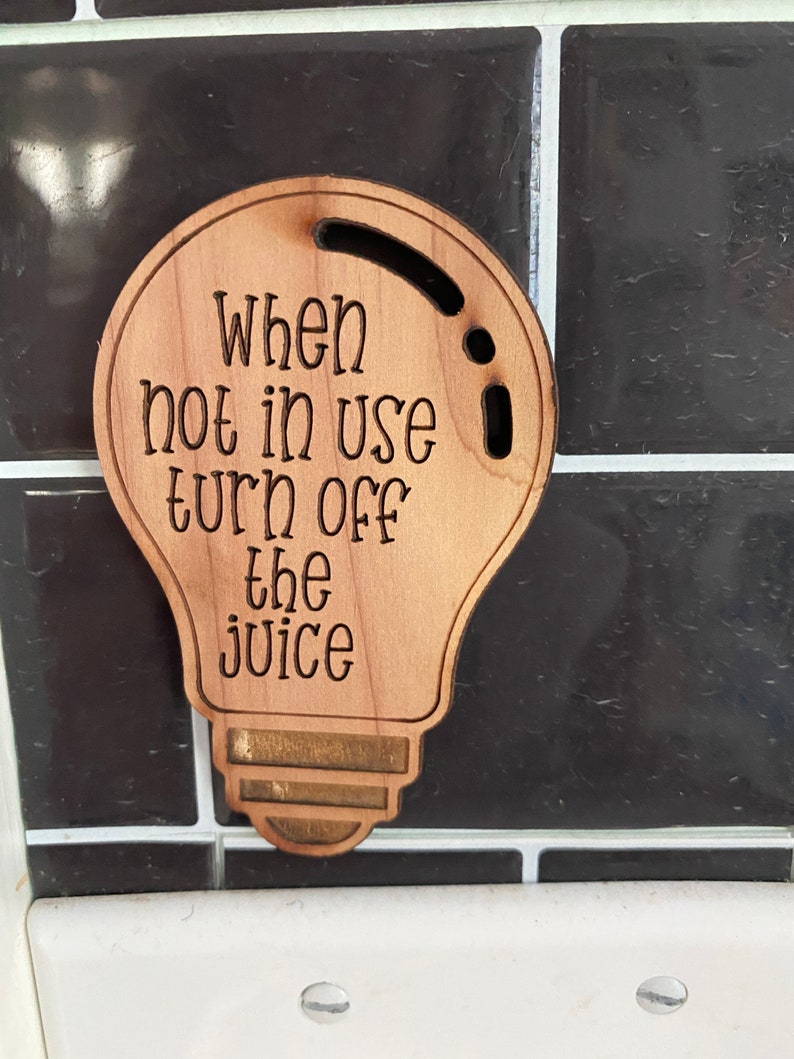 Turn off the Lights Reminder Sign - Etsy