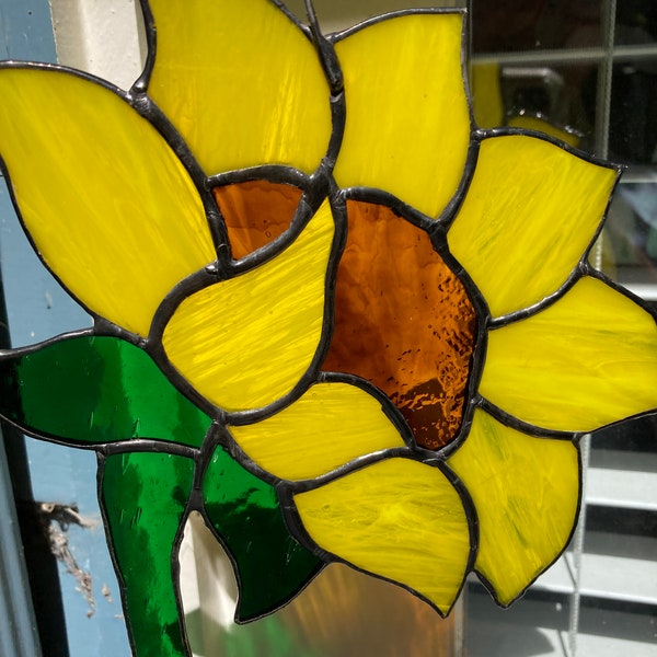 Sunflower Stained Glass Pattern - Etsy