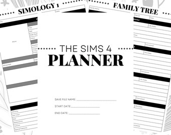 Sims 4 Planner color Log Book Tracker Instant Download - Etsy