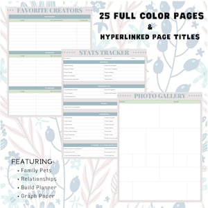 Sims 4 Planner (color) | Log Book | Tracker | Instant Download - Etsy
