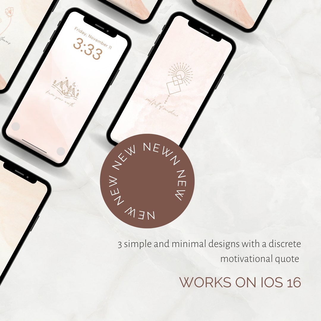 Minimalistic Neutral Wallpaper Designs for Ios16 - Motivational Quotes ...