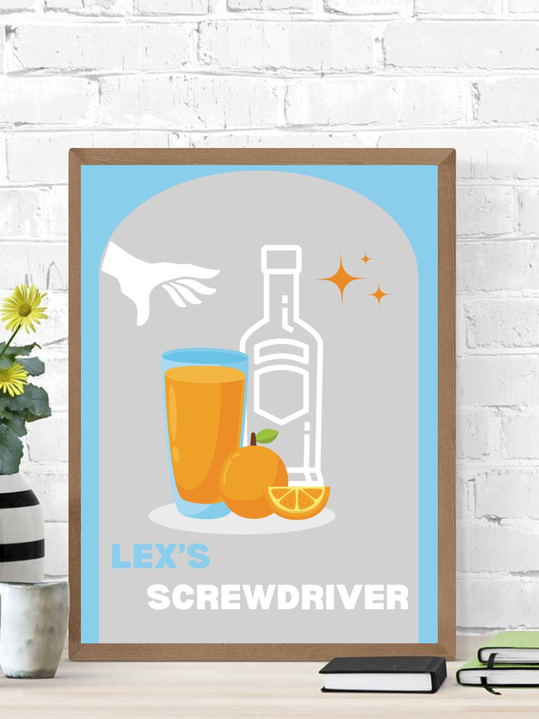 Custom Bar and Drink Poster Set of 2 - Etsy