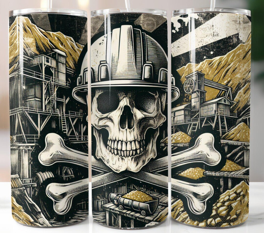 Mining Tumbler Wrap Sublimation PNG, Vehicles Trucks Tractor Drill ...
