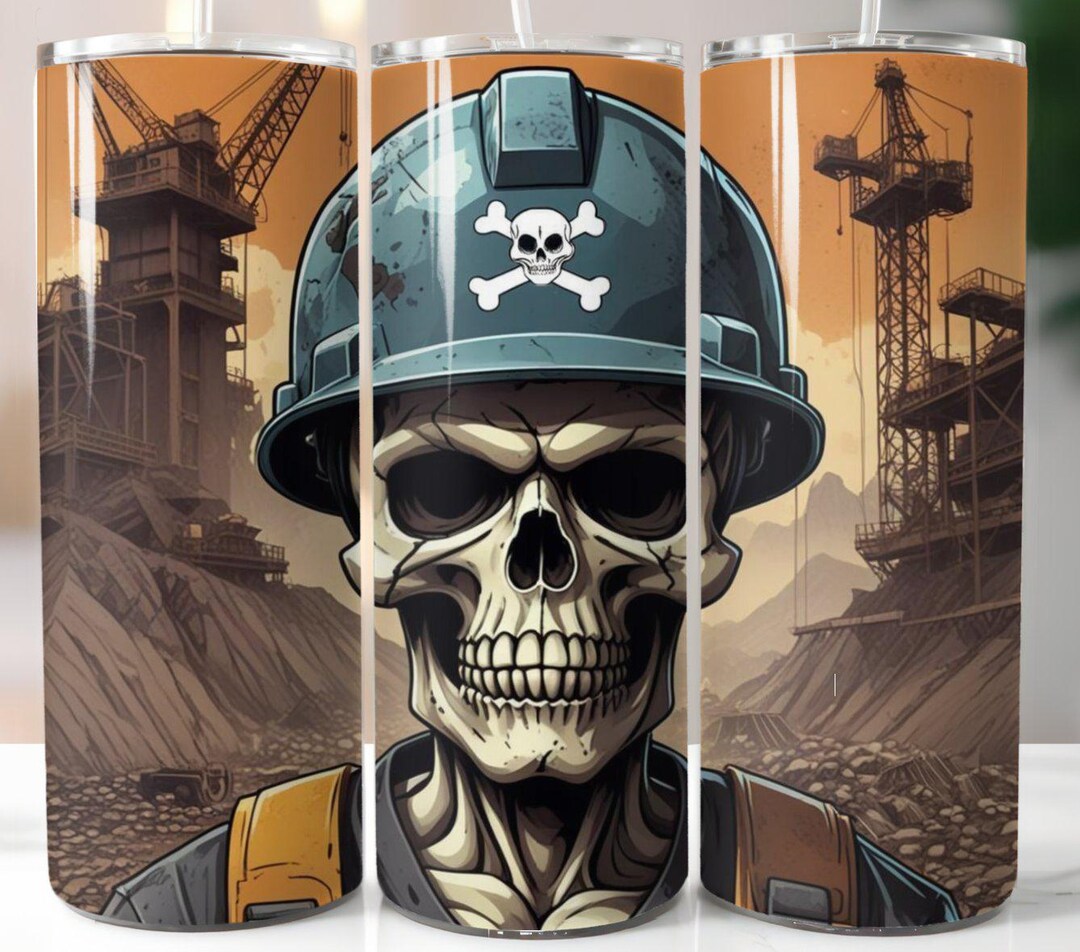 Mining Tumbler Wrap Sublimation PNG, Vehicles Trucks Tractor Drill ...