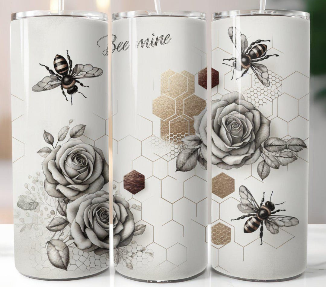 Bee Mine Bumblebee Hearts Valentines Day 20 Oz Skinny Tumbler ...