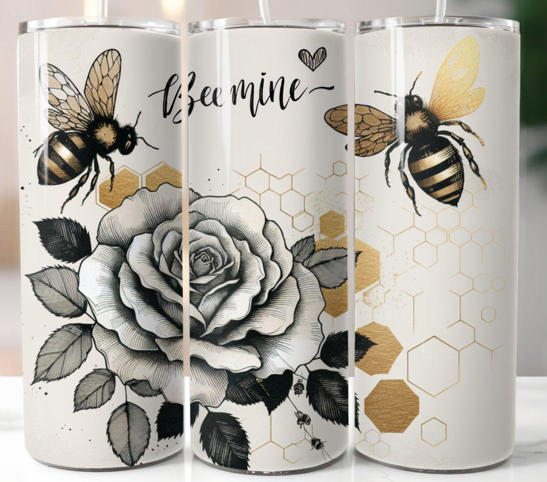 Bee Mine Bumblebee Hearts Valentines Day 20 Oz Skinny Tumbler ...