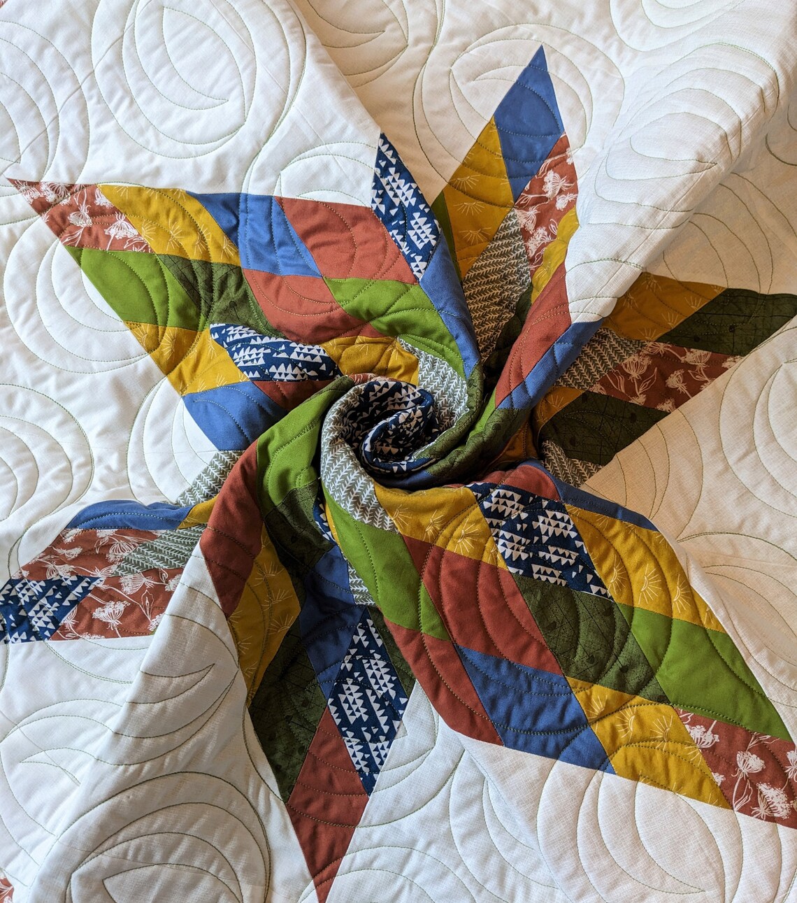 Modern Star Quilt / Star Throw Blanket / Handmade Earth Tones - Etsy