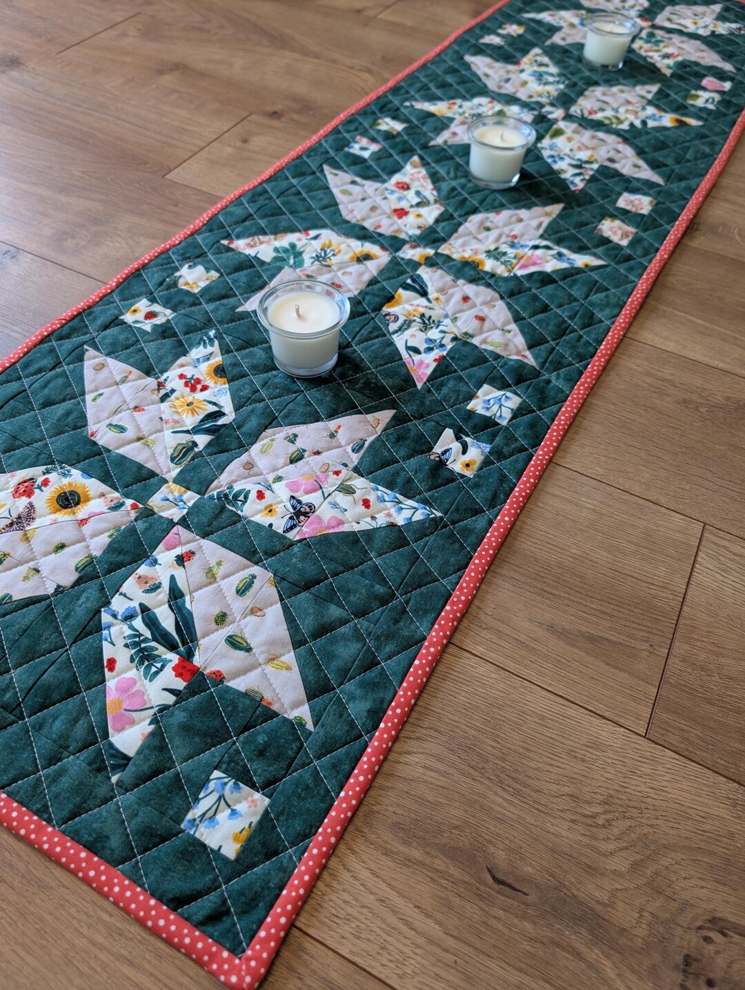 Handmade Star Quilted Table Runner: Rifle Paper Co Fabric - Etsy