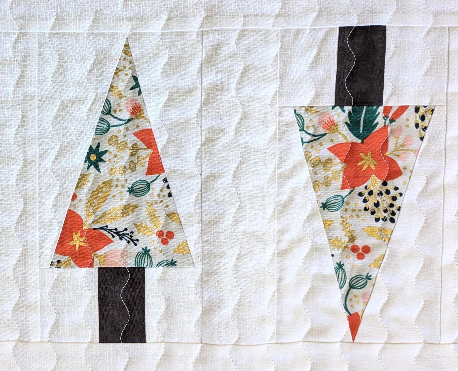 Handmade Quilted Christmas Tree Table Runner: Rifle Paper Co. Holiday ...