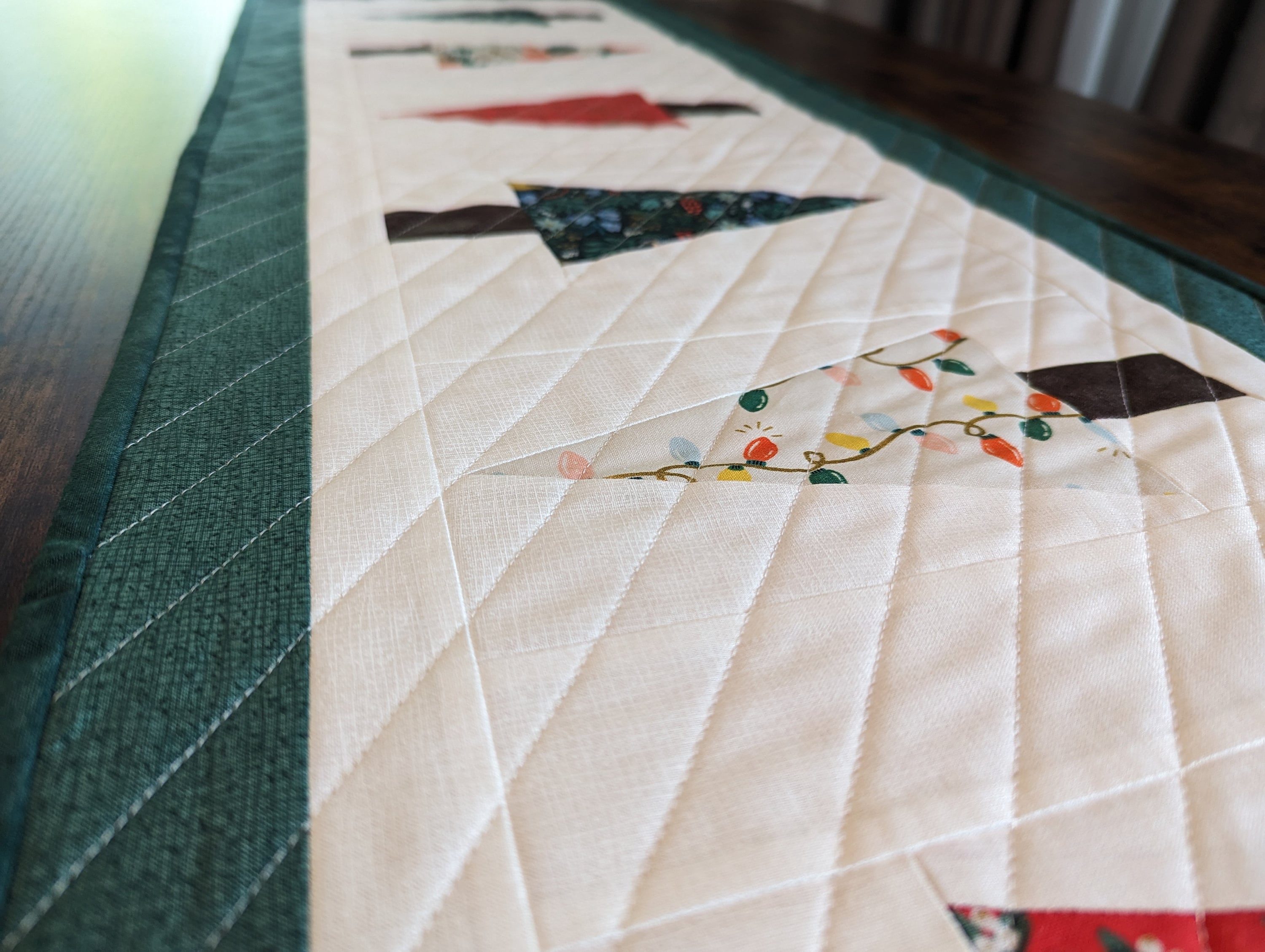 Handmade Quilted Christmas Tree Table Runner: Rifle Paper Co. Prints - Etsy
