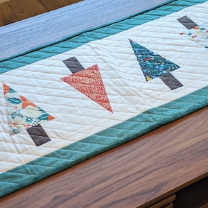 Handmade Quilted Christmas Tree Table Runner: Rifle Paper Co. Prints - Etsy