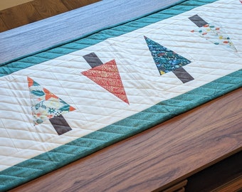 Handmade Quilted Christmas Tree Table Runner: Rifle Paper Co. Holiday ...
