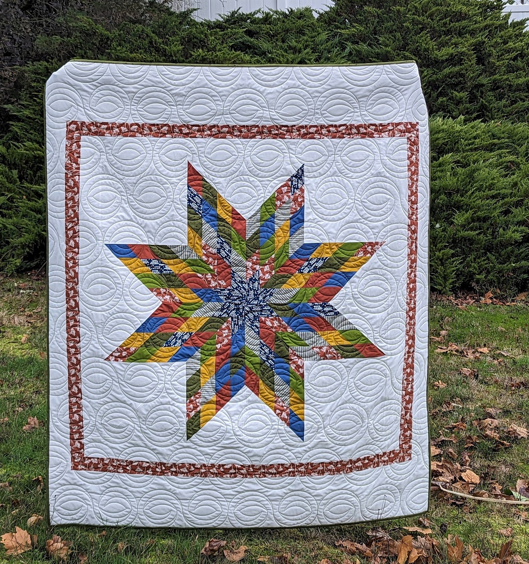 Modern Star Quilt / Star Throw Blanket / Handmade Earth Tones - Etsy
