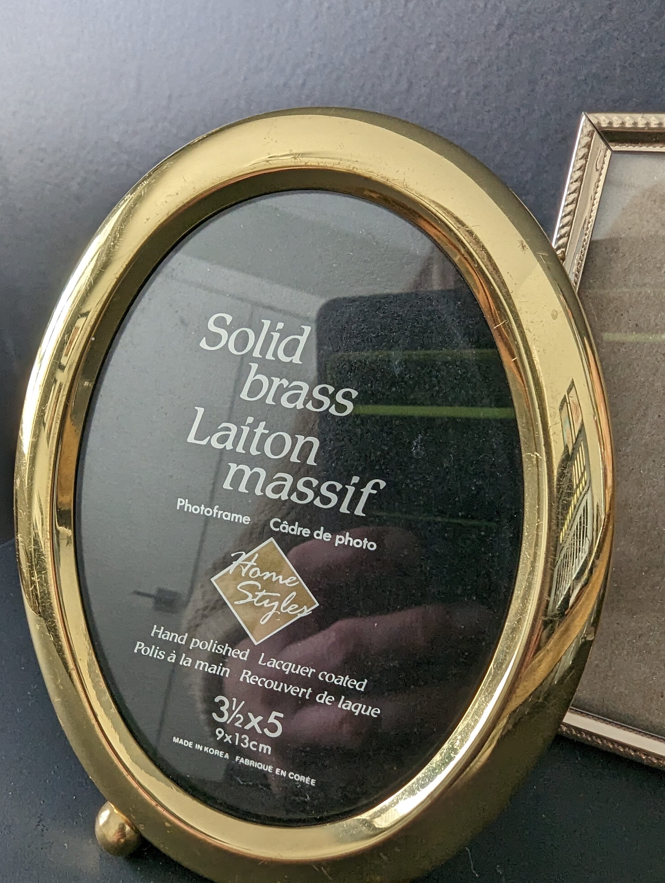 Vintage Brass Metal Photo Frame Set - Etsy