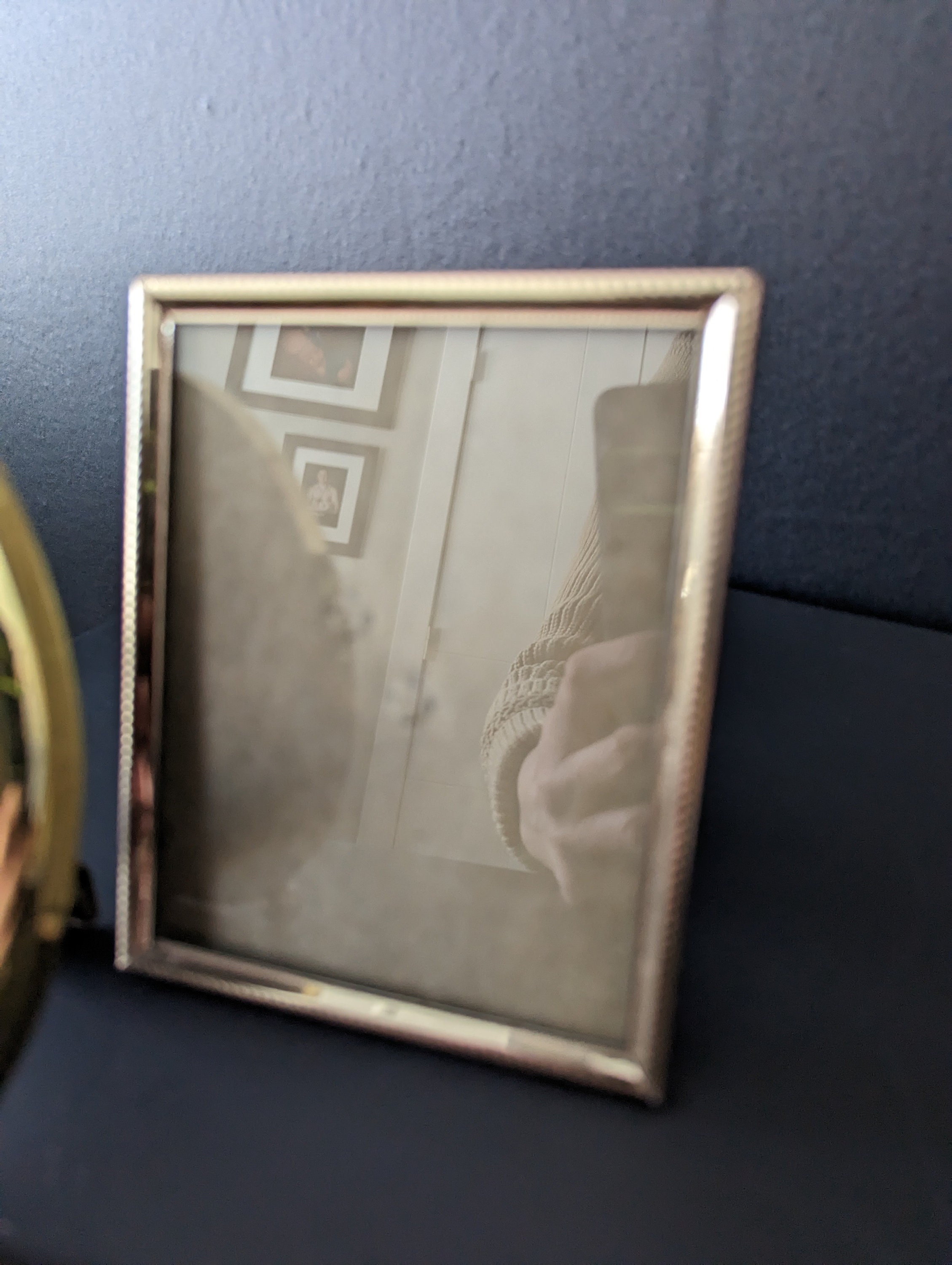 Vintage Brass Metal Photo Frame Set - Etsy