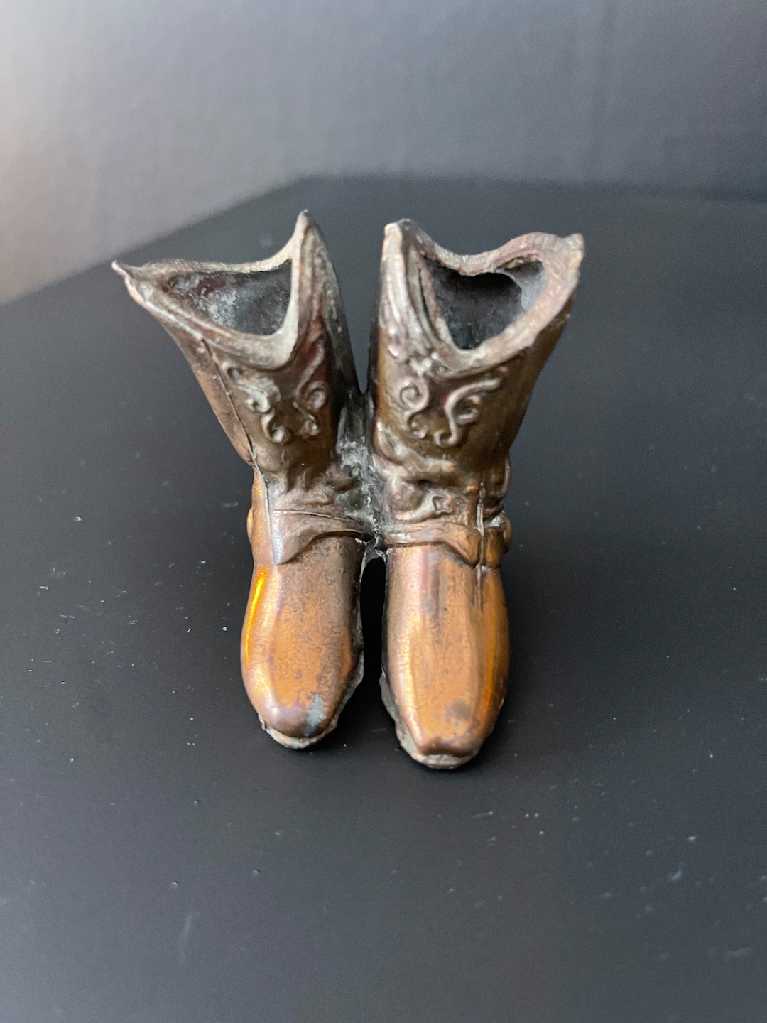 Cowboy Boots Figurine Copper/bronze - Etsy