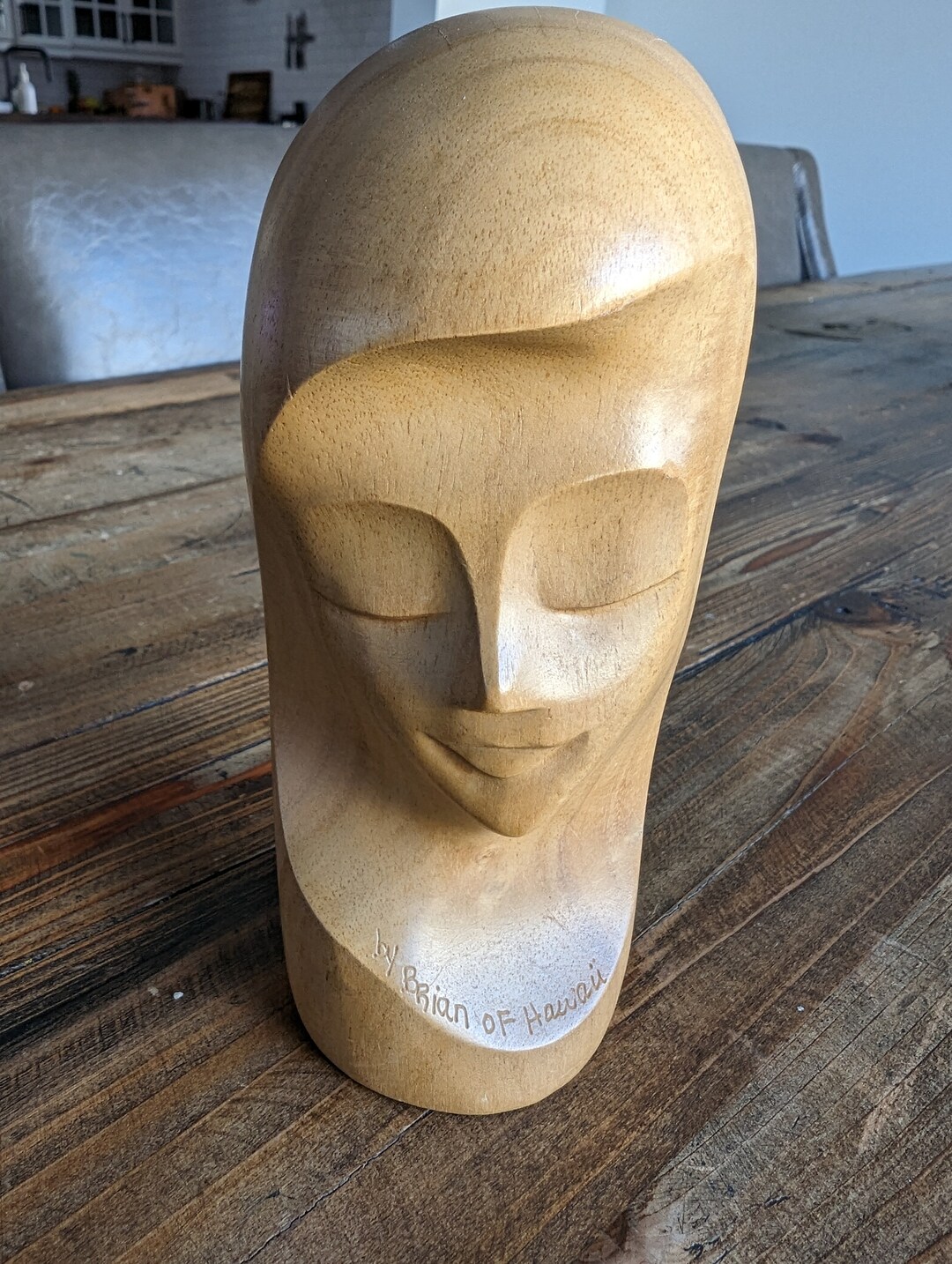Vintage Milo Wood Face Sculpture - Etsy