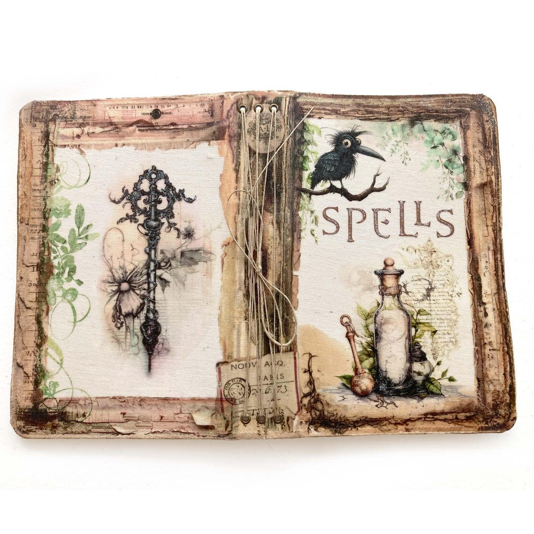 Raven Spell Book Practical Magic Junk Journal for Herbal Potions ...