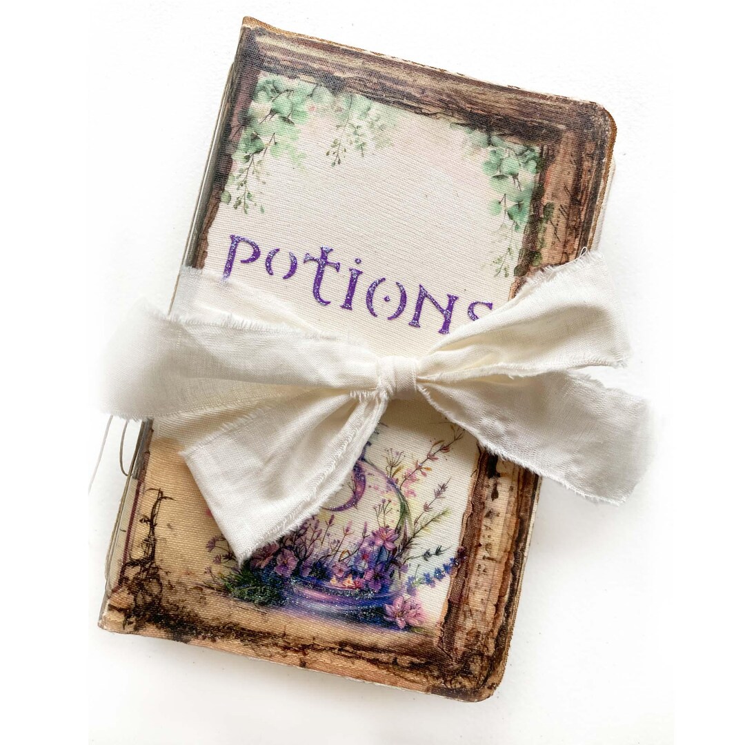 Handcrafted Spell Book Journal, Witchcraft Grimoire, Deckled-edge Pages ...