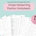 Handwriting Practice Worksheet Bundle Digital Download, Printable ...
