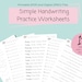 Simple Handwriting Practice Worksheets | Printable Handwriting Workbook ...