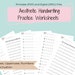 Aesthetic Handwriting Practice Worksheets Printable Handwriting ...