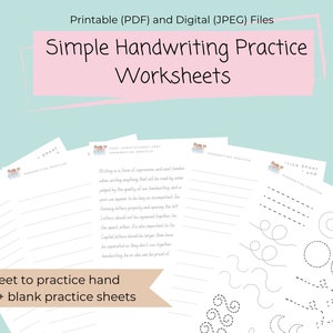 Simple Handwriting Practice Worksheets | Printable Handwriting Workbook ...