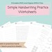 Simple Handwriting Practice Worksheets | Printable Handwriting Workbook ...