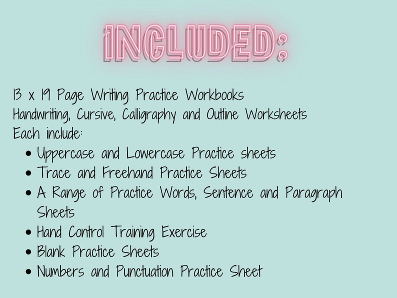 COMPLETE Handwriting Practice Bundle Digital Download, Handwriting ...