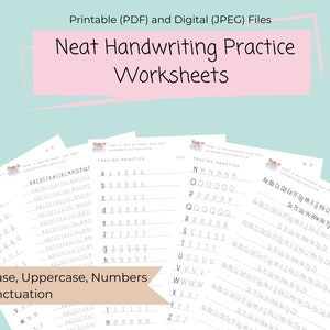 Neat Handwriting Practice Worksheets Printable Handwriting Workbook ...