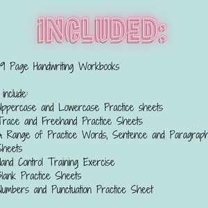 Handwriting Practice Worksheet Bundle Digital Download, Printable ...