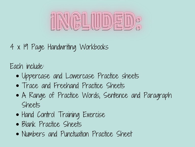 Handwriting Practice Worksheet Bundle Digital Download, Printable ...