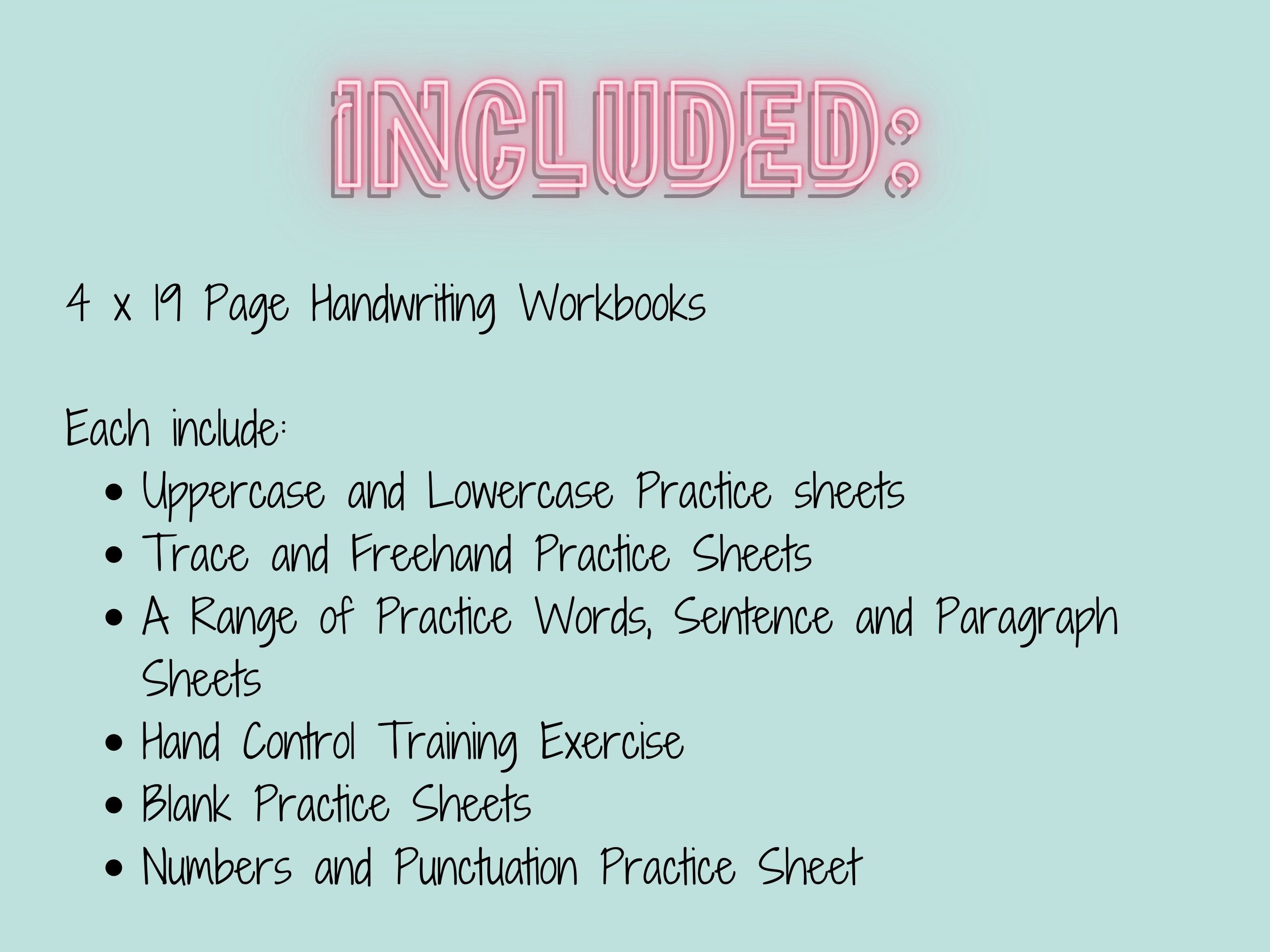 Handwriting Practice Worksheet Bundle Digital Download, Printable ...