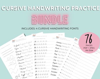 Neat Cursive Handwriting Practice Digital Download, Printable Cursive ...
