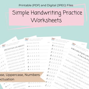 Simple Handwriting Practice Worksheets | Printable Handwriting Workbook ...