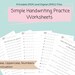 Simple Handwriting Practice Worksheets | Printable Handwriting Workbook ...