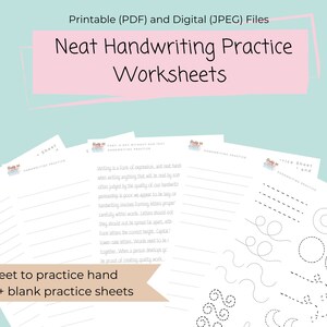 Neat Handwriting Practice Worksheets | Printable Handwriting Workbook ...